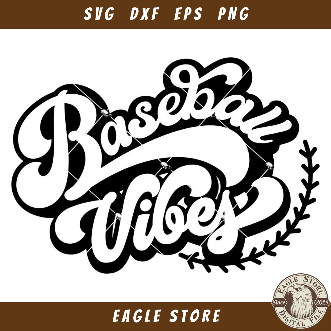Baseball Vibes Svg, Baseball Svg, Sports Svg, Baseball Mom | Inspire Uplift