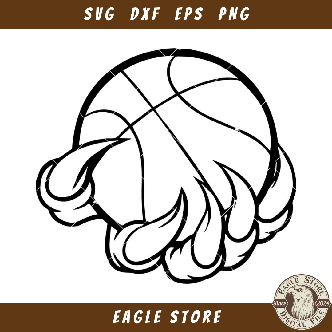 Basketball Claw Svg, School Sport Svg, Basketball Logo Svg | Inspire Uplift