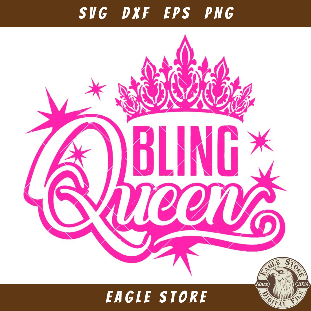 Bling Queen Svg, Crown Queen Svg, Birthday Queen Svg | Inspire Uplift