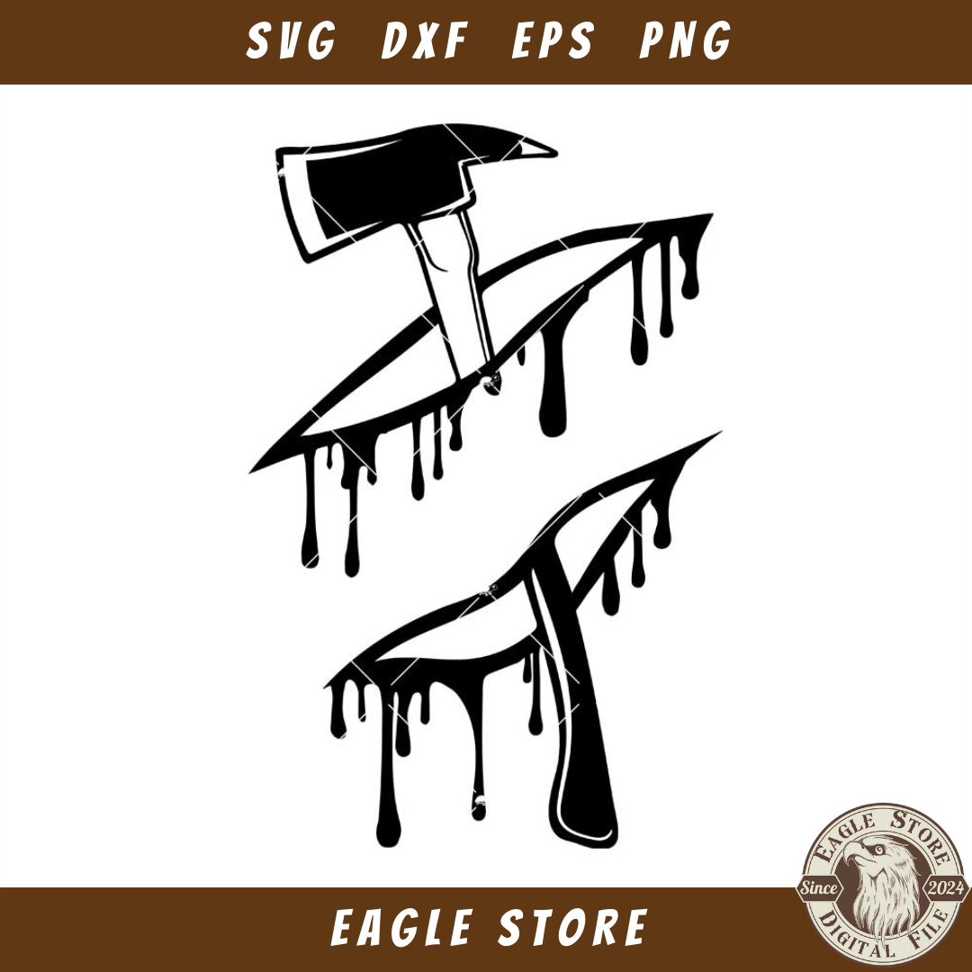 Blood Axe Dripping Svg, Firefighter Axe Tattoo Svg | Inspire Uplift
