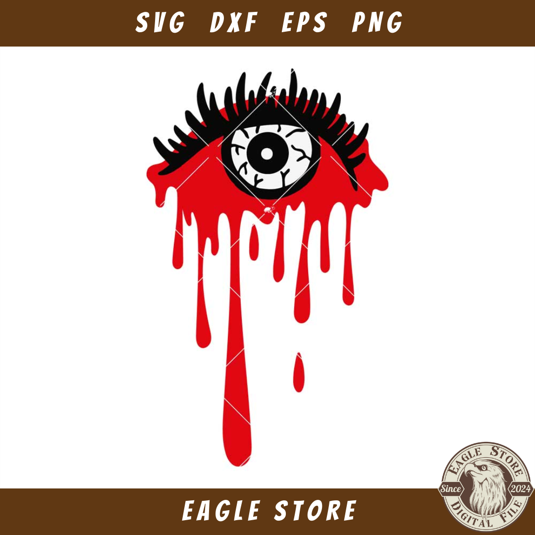 Bloody Eye Dripping Svg, Spooky Blood Eye Svg, Horror Eyebal | Inspire ...