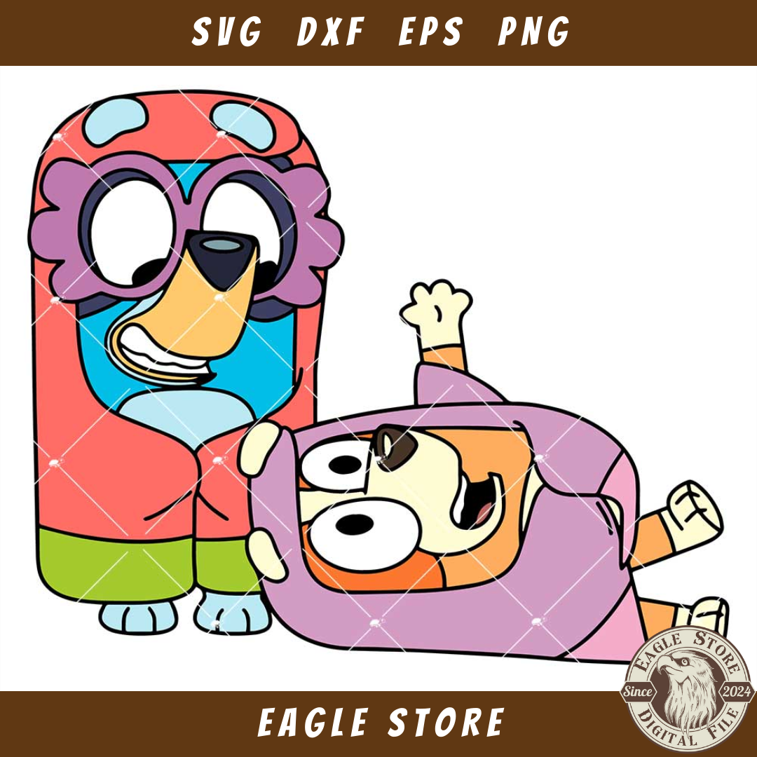 Bluey and Bingo Svg, Cute Bluey Svg, Cute Bingo Svg | Inspire Uplift