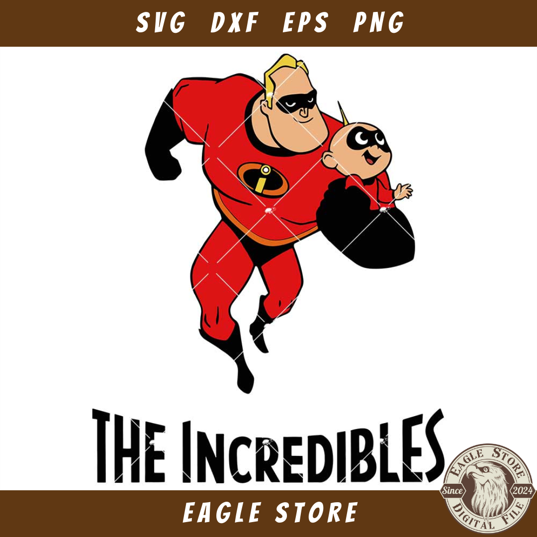 Bob Parr Incredible Svg, Incredible Logo Svg, The Incredible - Inspire ...