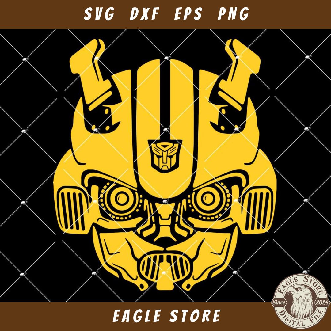 Bumblebee Face Svg, Bumblebee Logo Svg, Superhero Svg - Inspire Uplift