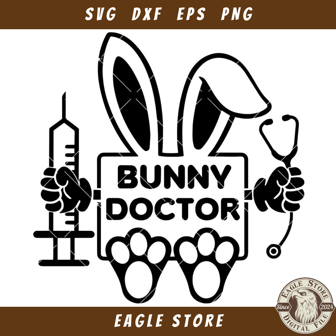 Bunny Doctor Svg, Happy Easter Svg, Cute Bunny Svg, Kids - Inspire Uplift