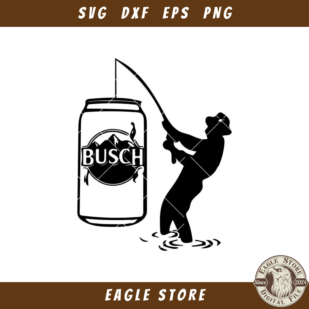 Busch Beer Gone Fishing Svg, Fishing Beer Svg, FIshing Svg - Inspire Uplift