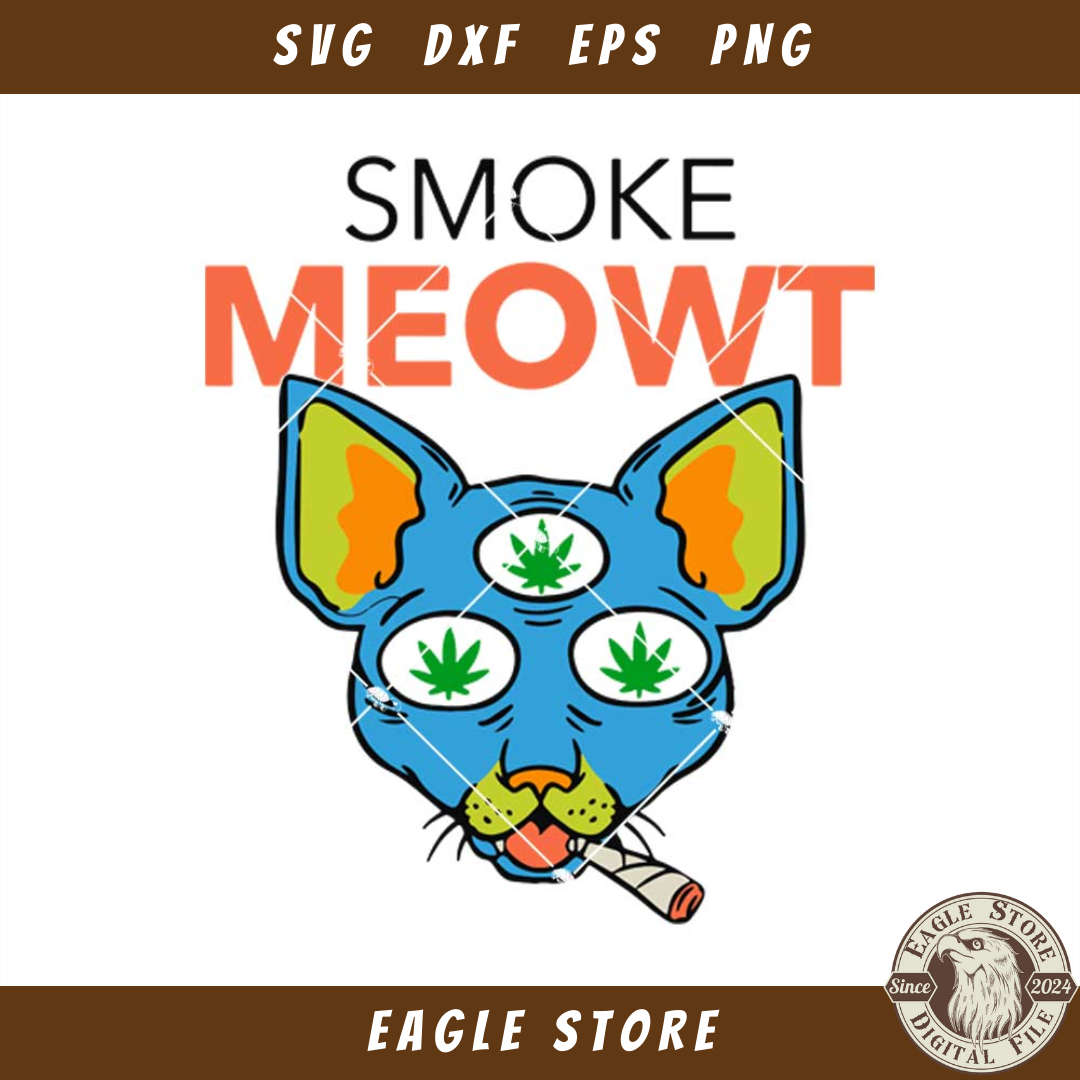 Cat Smoking Weed Svg, Cat Smoking Svg, Canabis Svg | Inspire Uplift