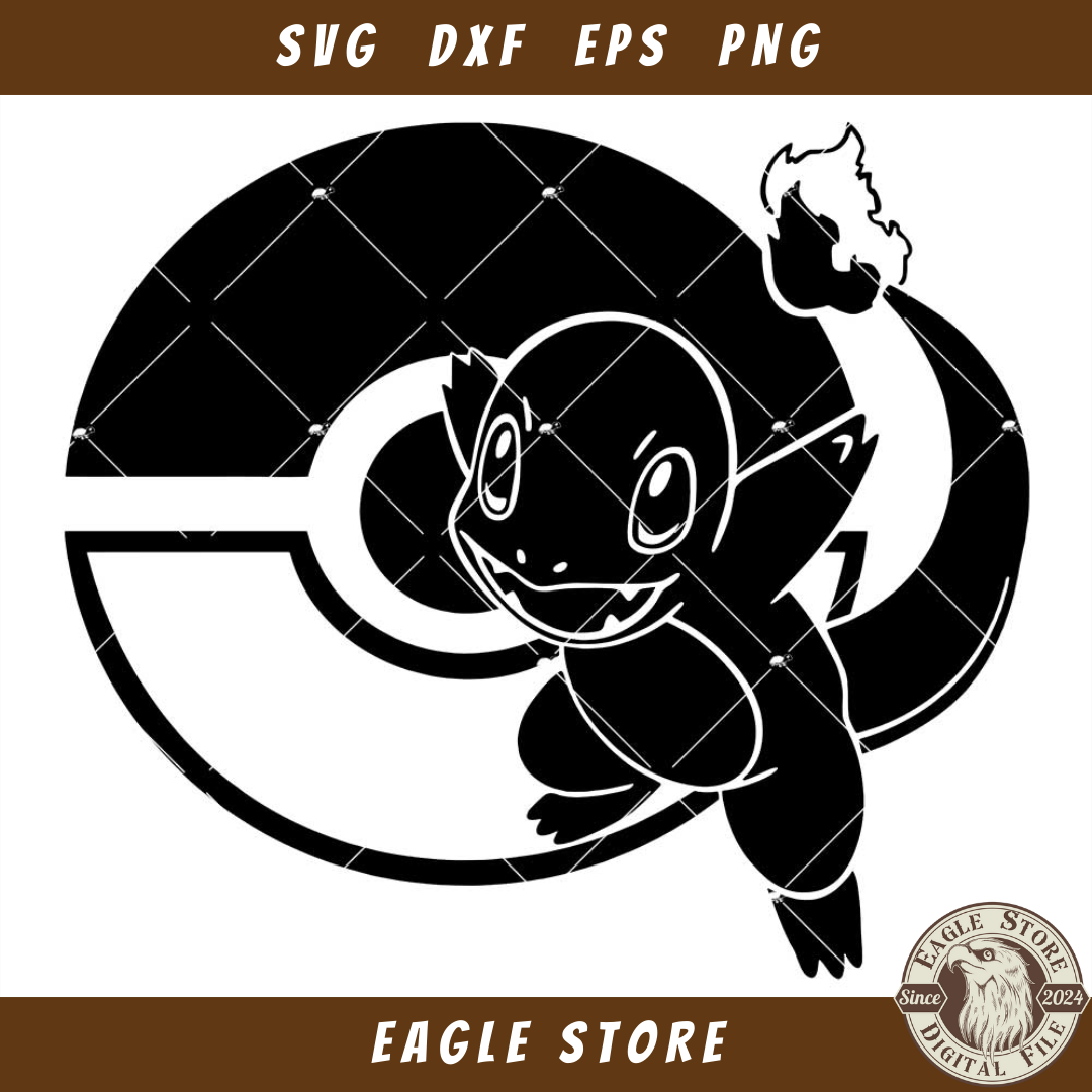 Charmander with Pokeball Svg, Hitokage Squad Pokemon Svg | Inspire Uplift