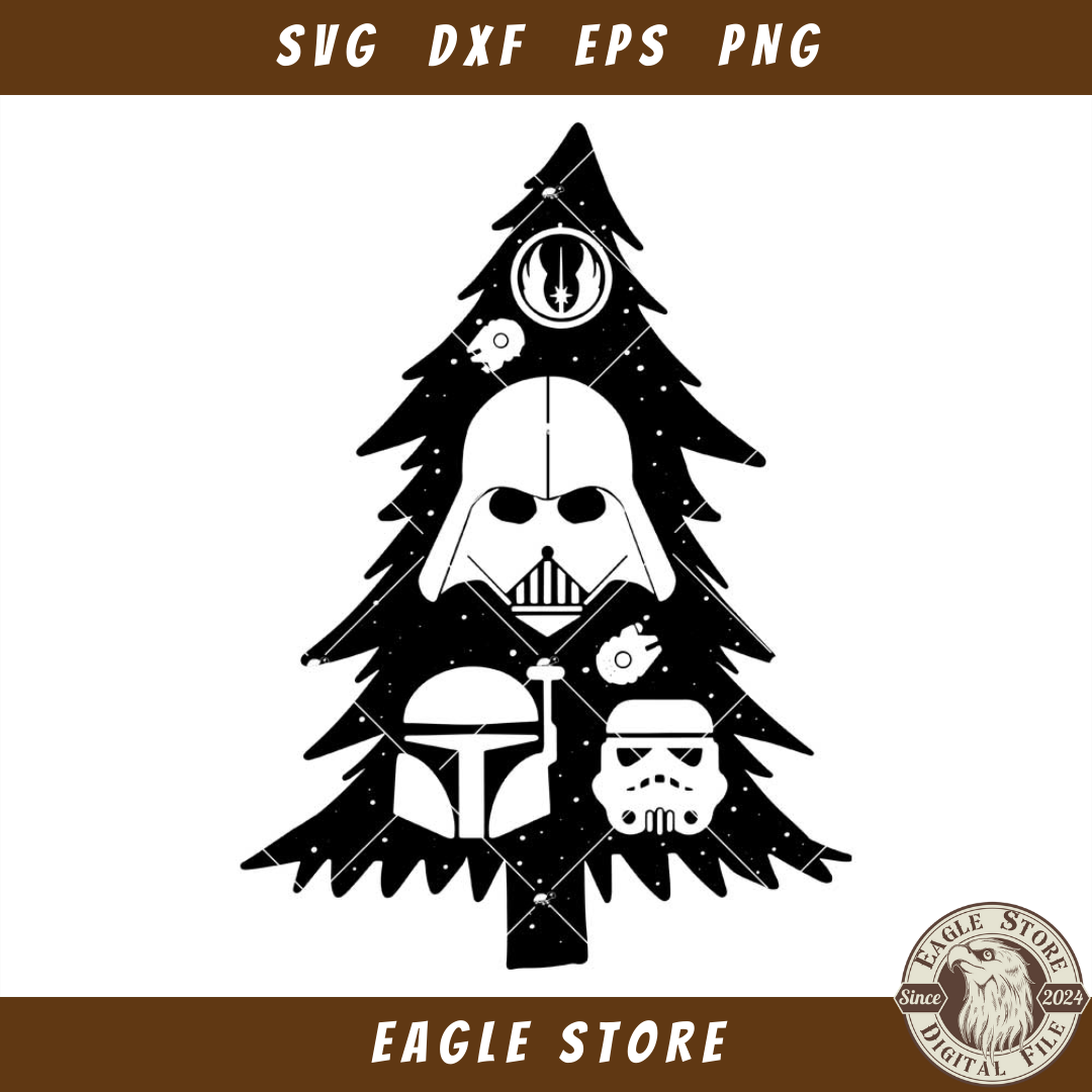 Christmas Tree Darth Vader Star Wars Svg, Darth Vader Svg | Inspire Uplift