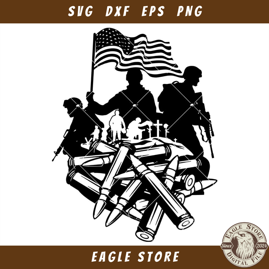 Combat War Zone Svg, US Military Scene Svg, Veteran Svg | Inspire Uplift