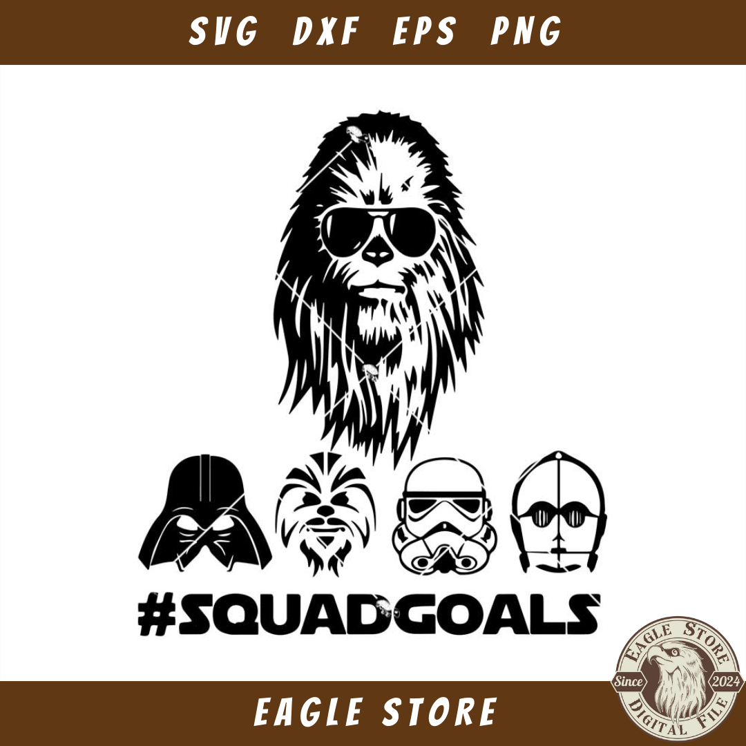 Cool Chewbacca Star Wars Squad Goals Svg, Squad Goals Svg - Inspire Uplift