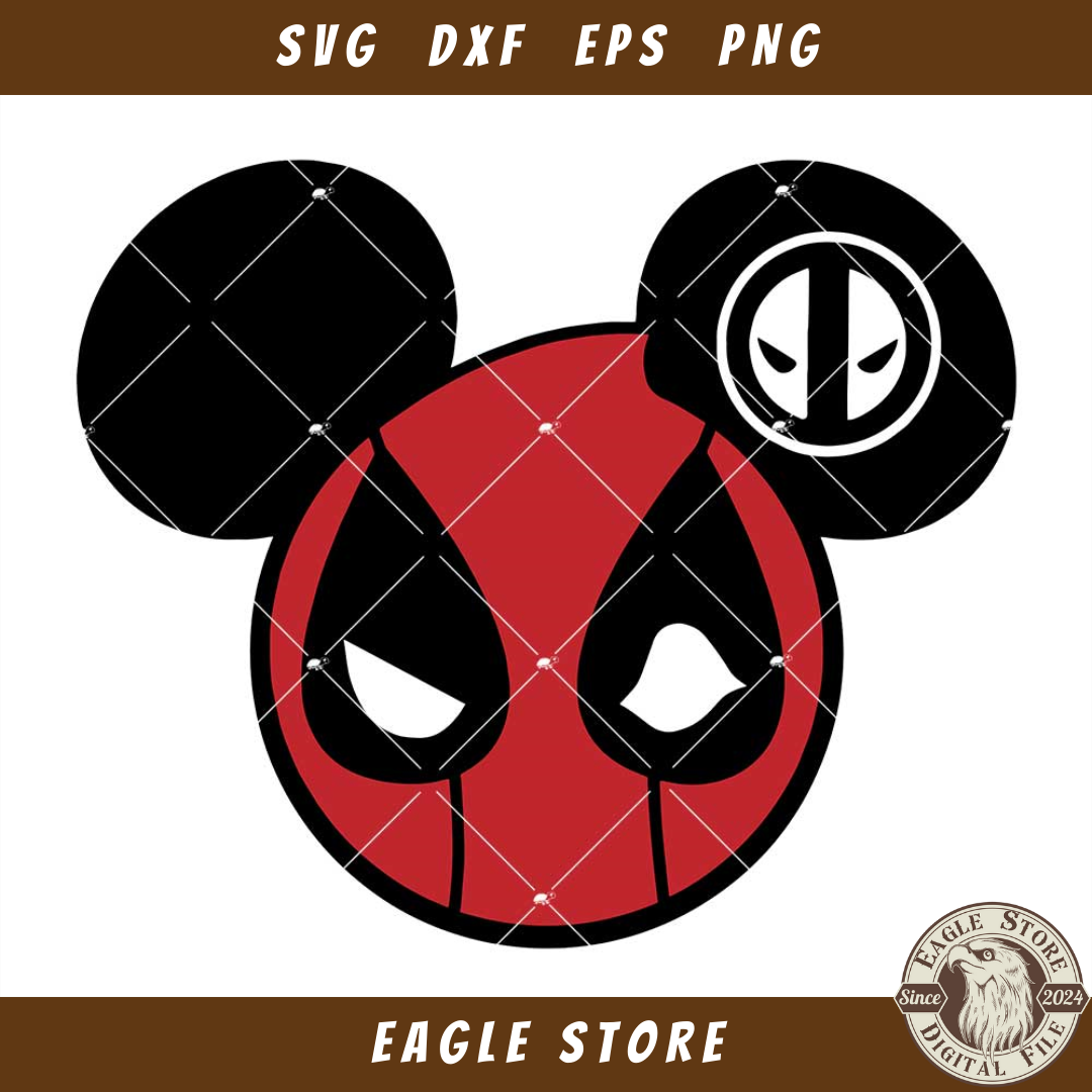 Deadpool Hero Svg, Deadpool Mickey Svg | Inspire Uplift