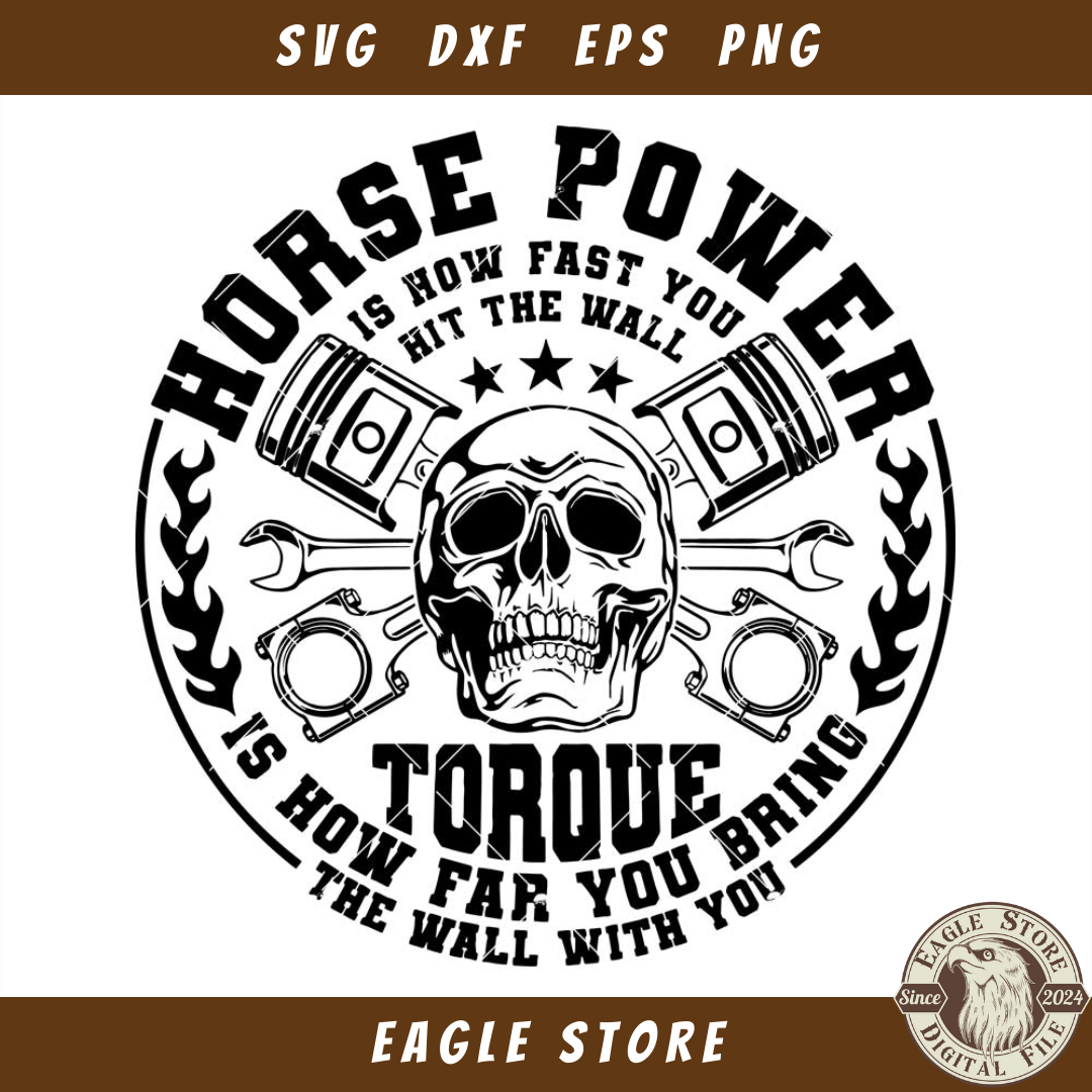 Diesel Mechanic Skull Svg, Horsepower Svg, Torque Svg | Inspire Uplift