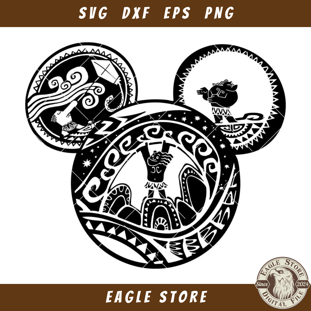 Disney Mickey Mouse Moana Svg, Disney Moana Svg, Moana Svg | Inspire Uplift