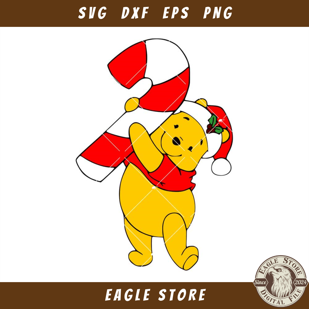 Disney Santa Winnie the Pooh Svg, Winnie the Pooh Svg | Inspire Uplift