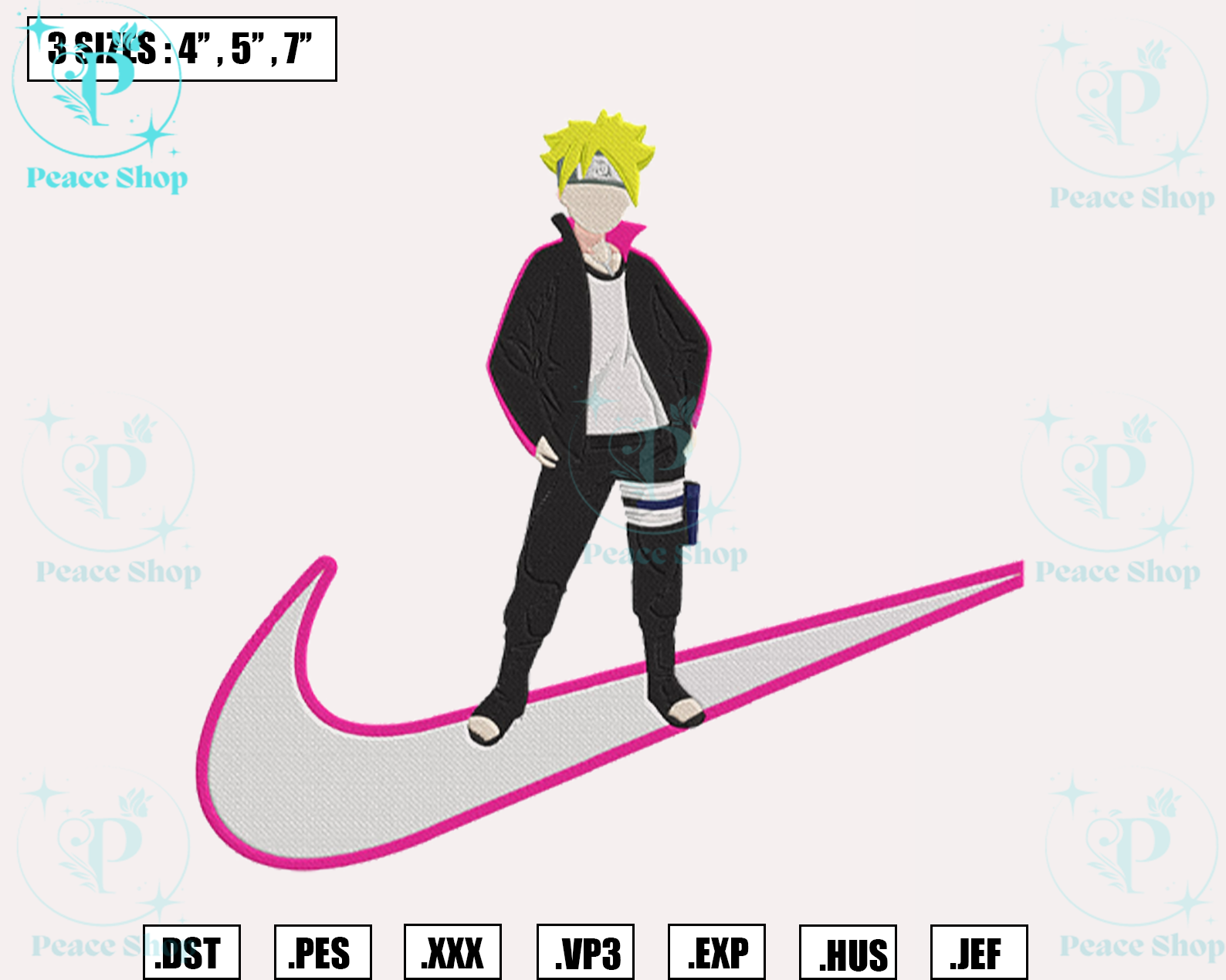 Boruto Body Nike Embroidery Designs File, Nike Machine Embro - Inspire ...