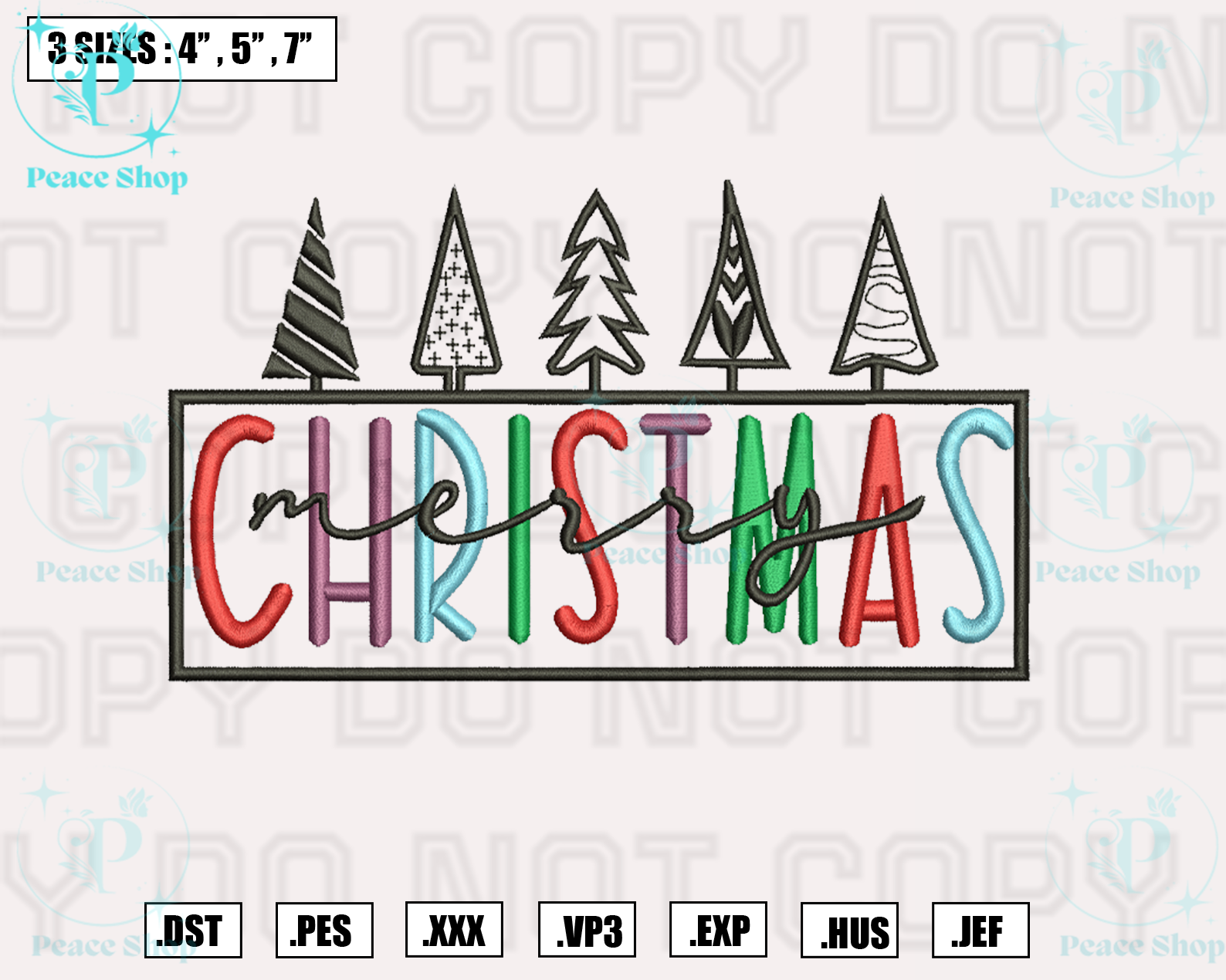 Merry Christmas Embroidery Designs, Machine Embroidery Files | Inspire ...