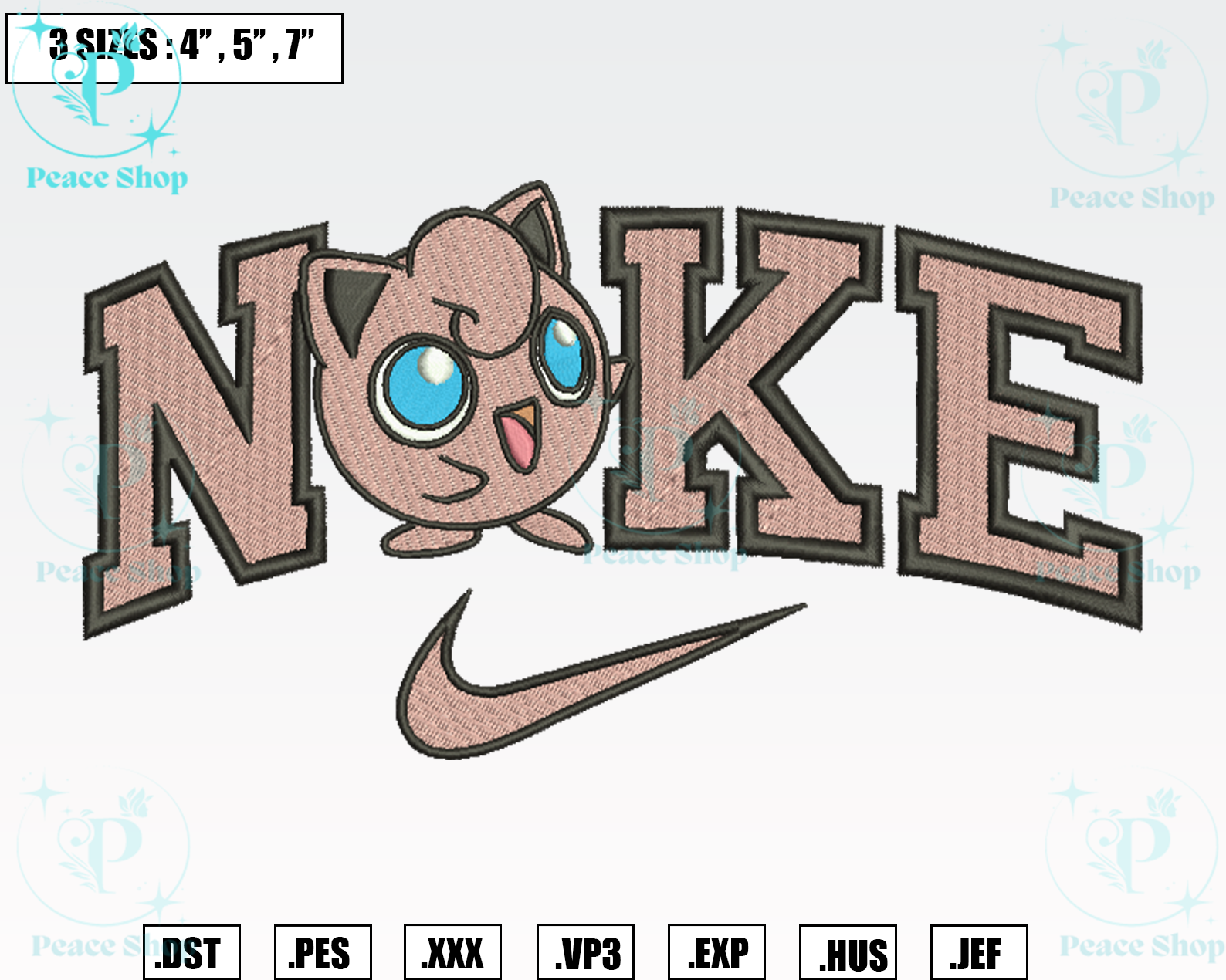 Nike Jigglypuff Embroidery Designs, Machine Embroidery Files | Inspire ...