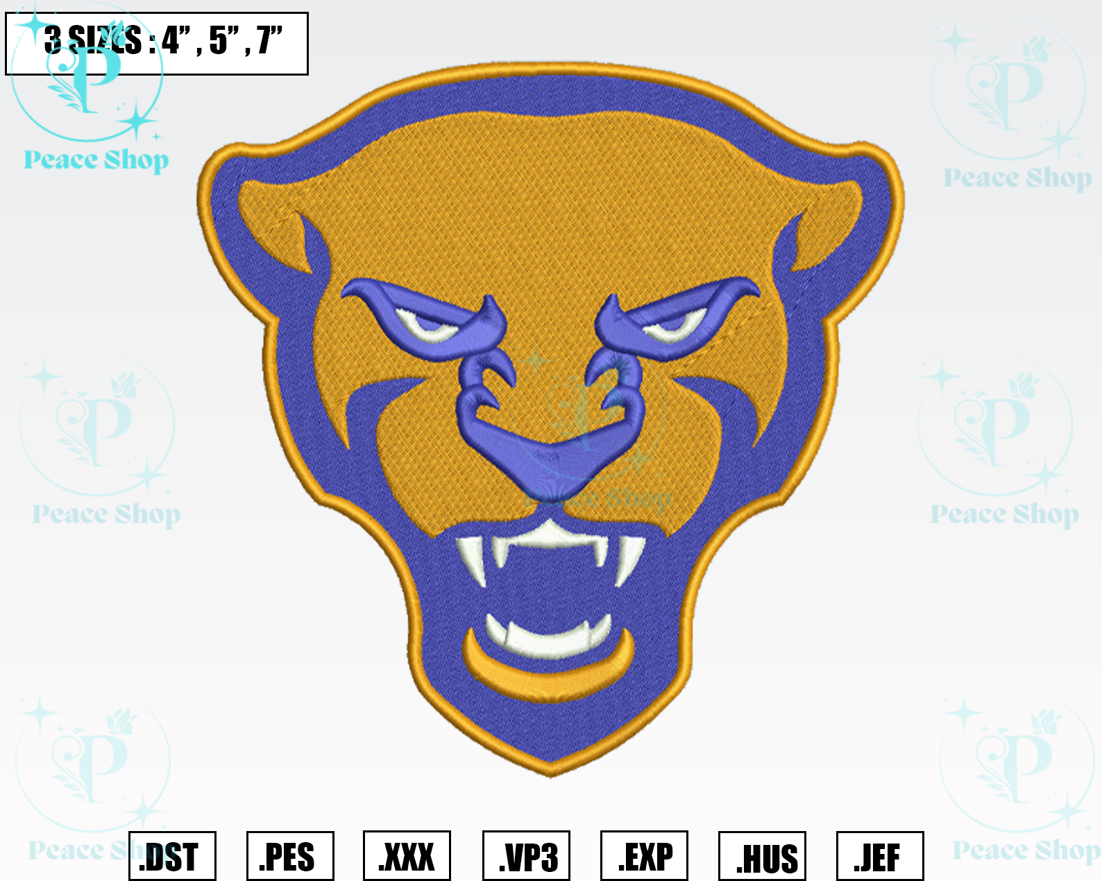 Pittsburgh Panthers Mascot Embroidery Designs, Machine Embro | Inspire ...