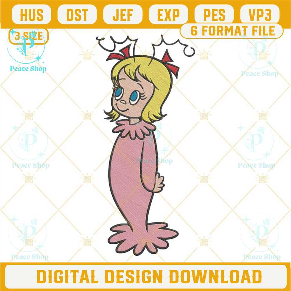 Cindy Lou Who Machine Embroidery Designs.jpg | Inspire Uplift