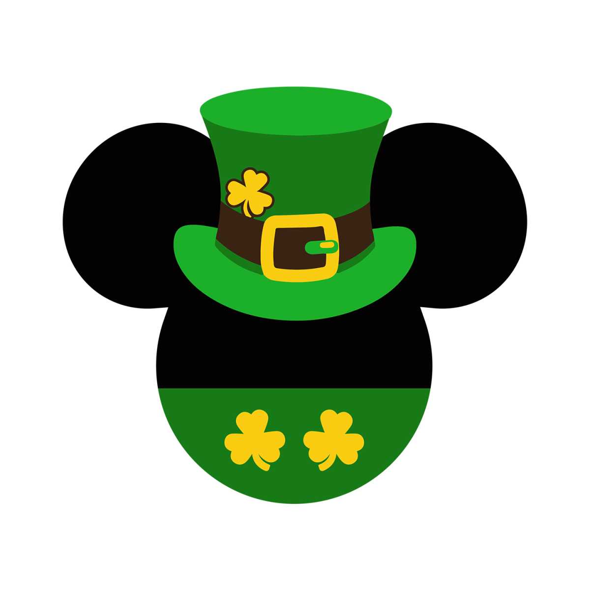 Irish Mickey Head Leprechaun Patrick Day SVG | Inspire Uplift