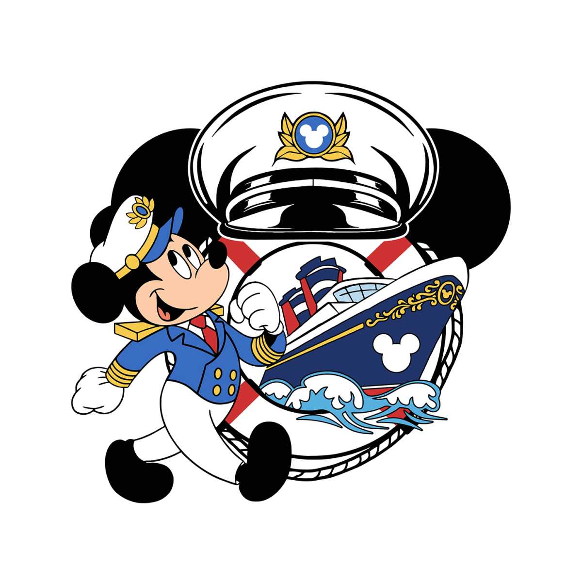 Disney Captain Mickey Mouse Cruise Line Trip SVG | Inspire Uplift
