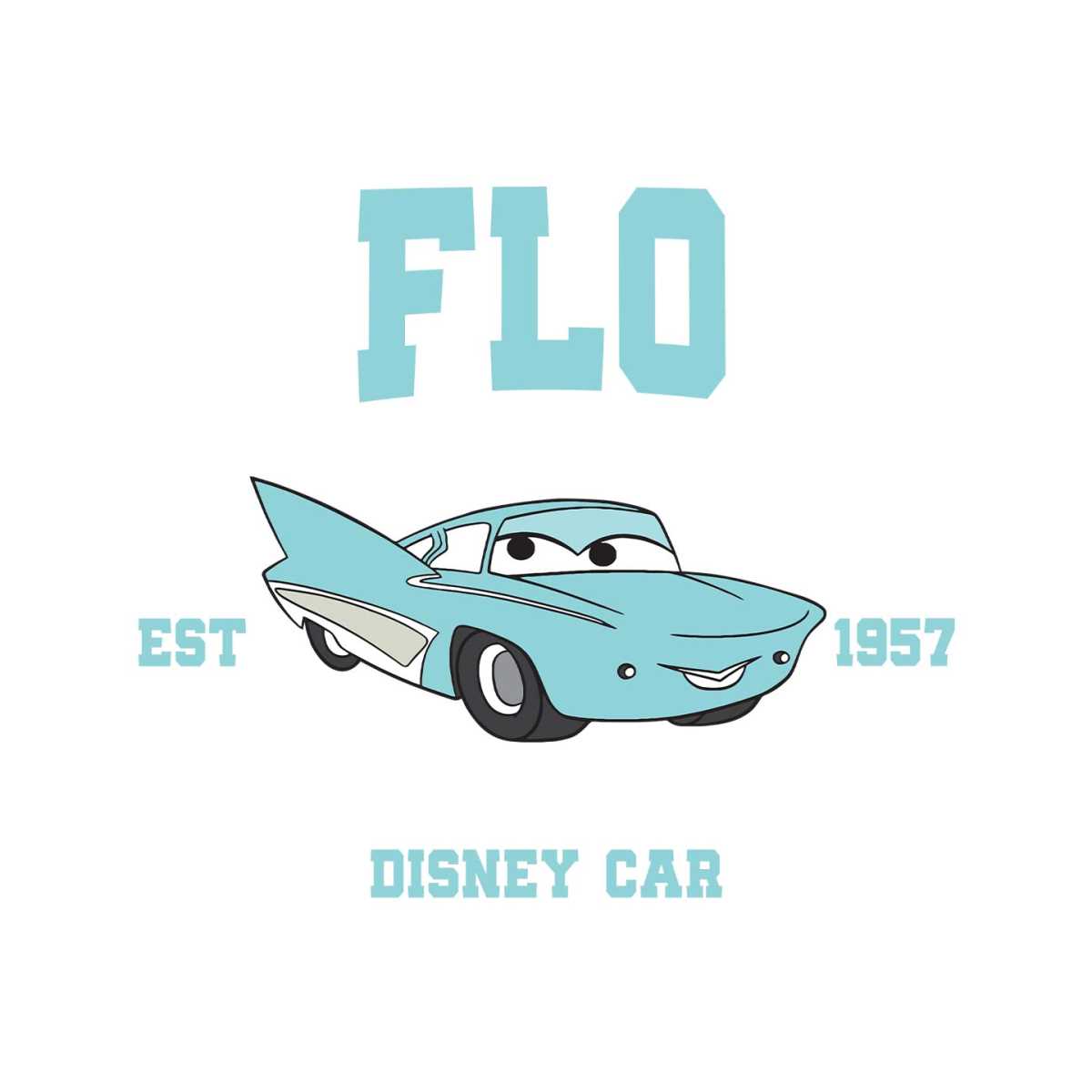 Disney Pixar Cars Flo Est 1957 PNG | Inspire Uplift