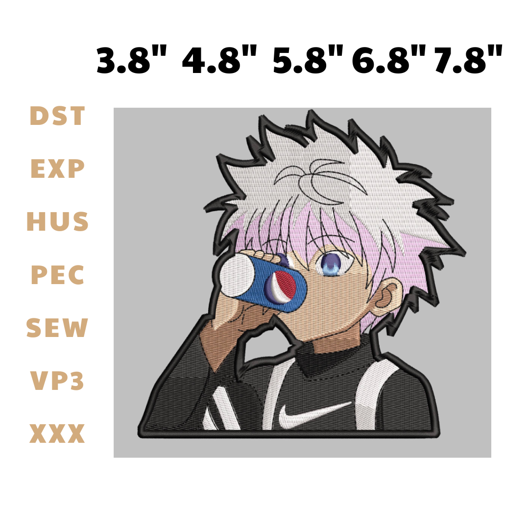 KILLUA ZOLDYCK PEPSI Embroidery Design File, Machine Embroid - Inspire ...