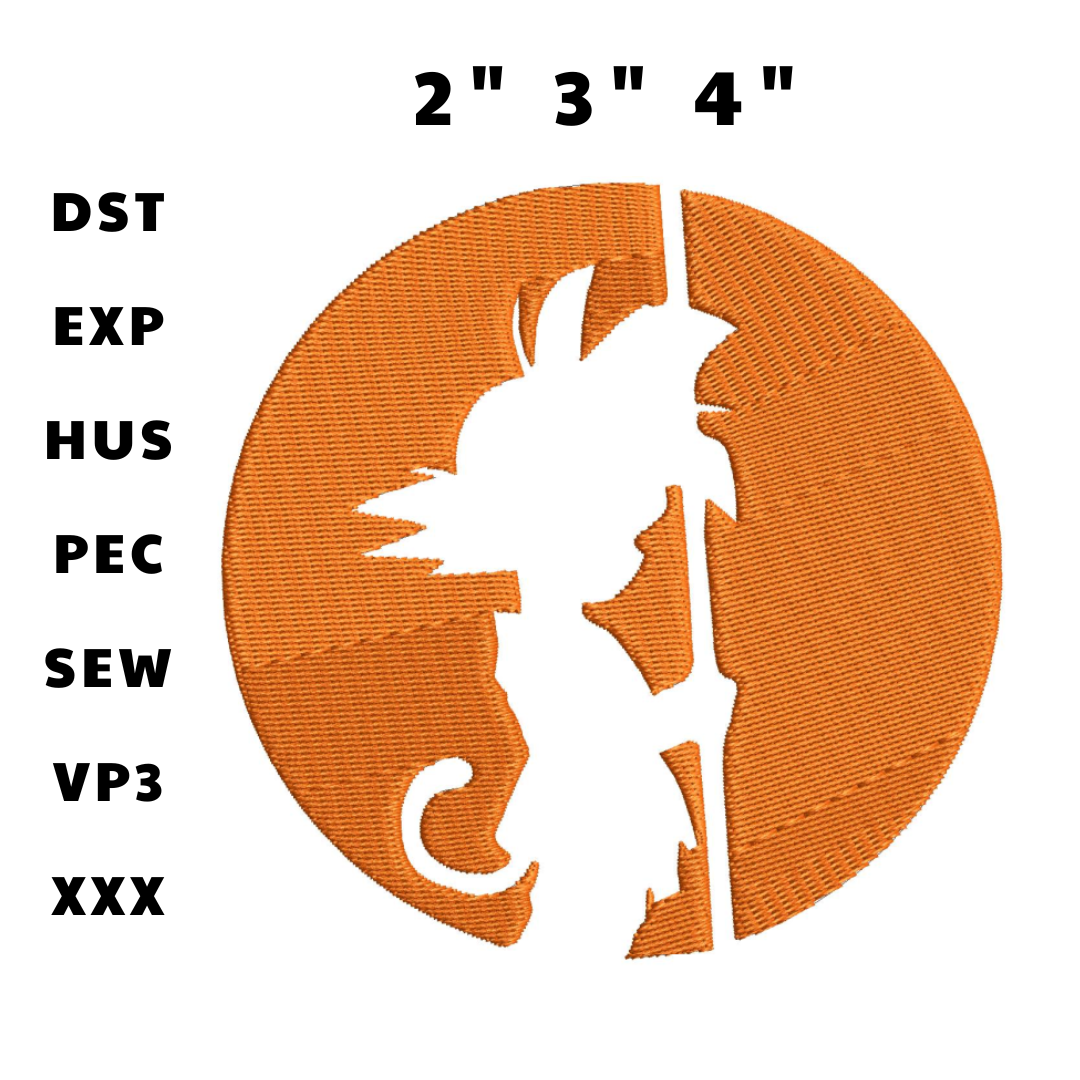 Goku Embroidery Design File, Goku Anime Inspired Embroidery - Inspire ...