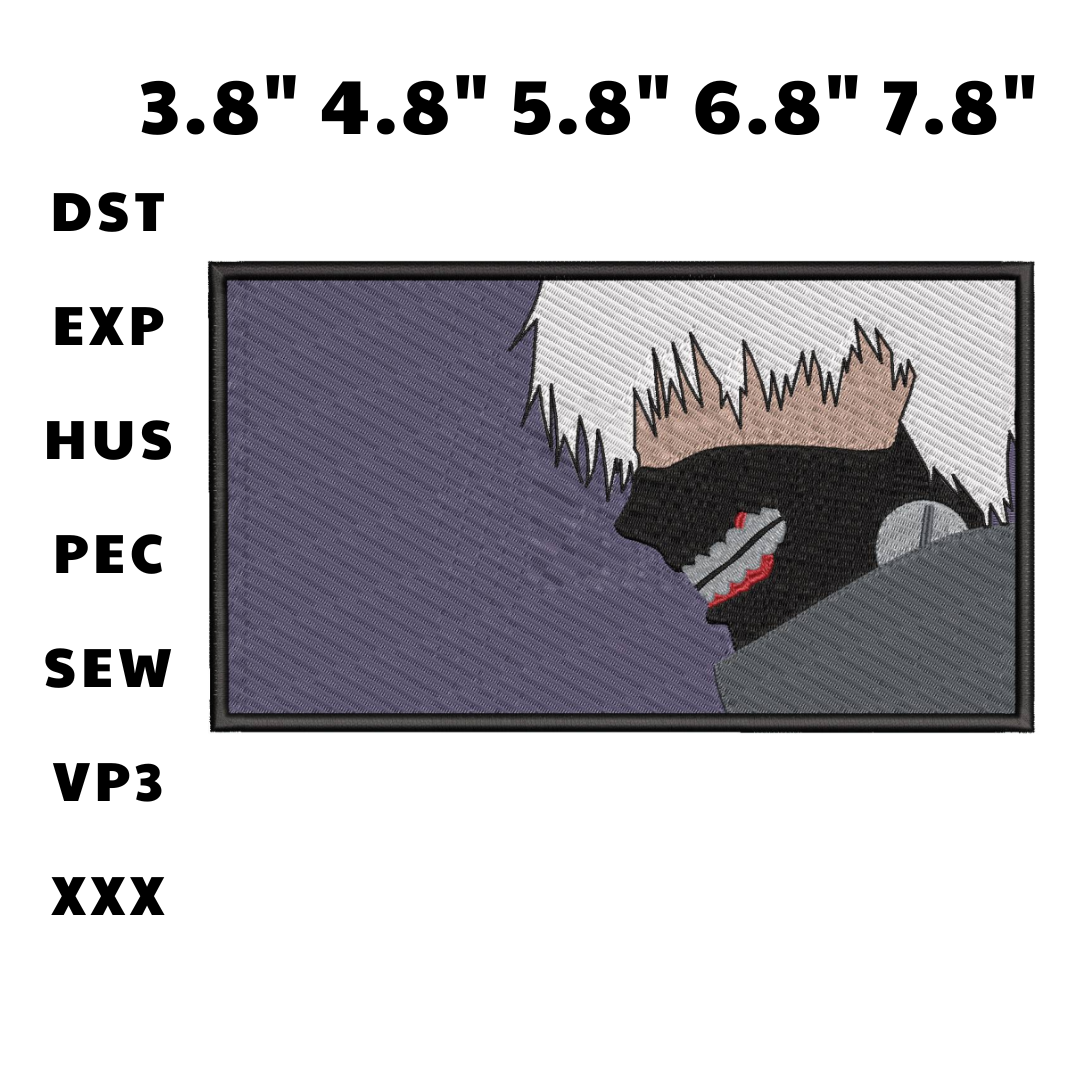 Kaneki Embroidery Design File, Kaneki Anime Inspired Embroid | Inspire ...