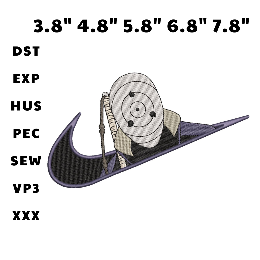 Obito x Nike Embroidery Design File, Obito x Nike Anime Insp | Inspire ...