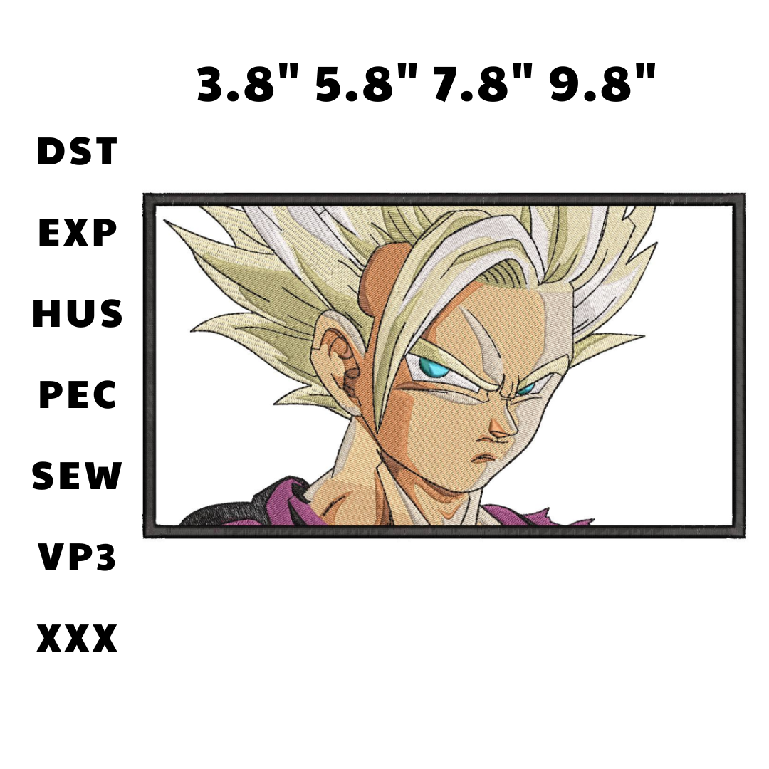 Goku Embroidery Design File, Anime Inspired Embroidery Desig | Inspire ...