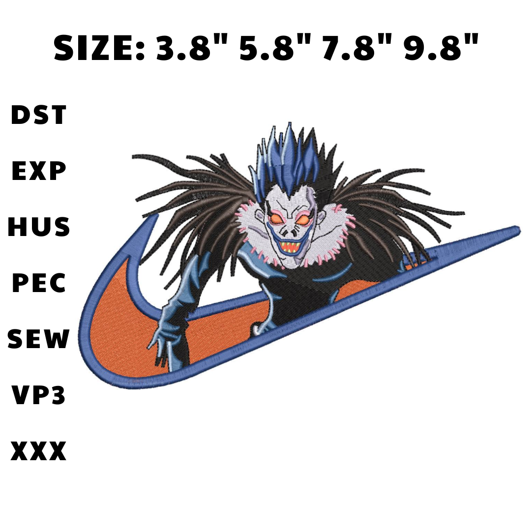 Nike x Ryuk - Anime Embroidery Design, Anime Inspired Machin | Inspire ...
