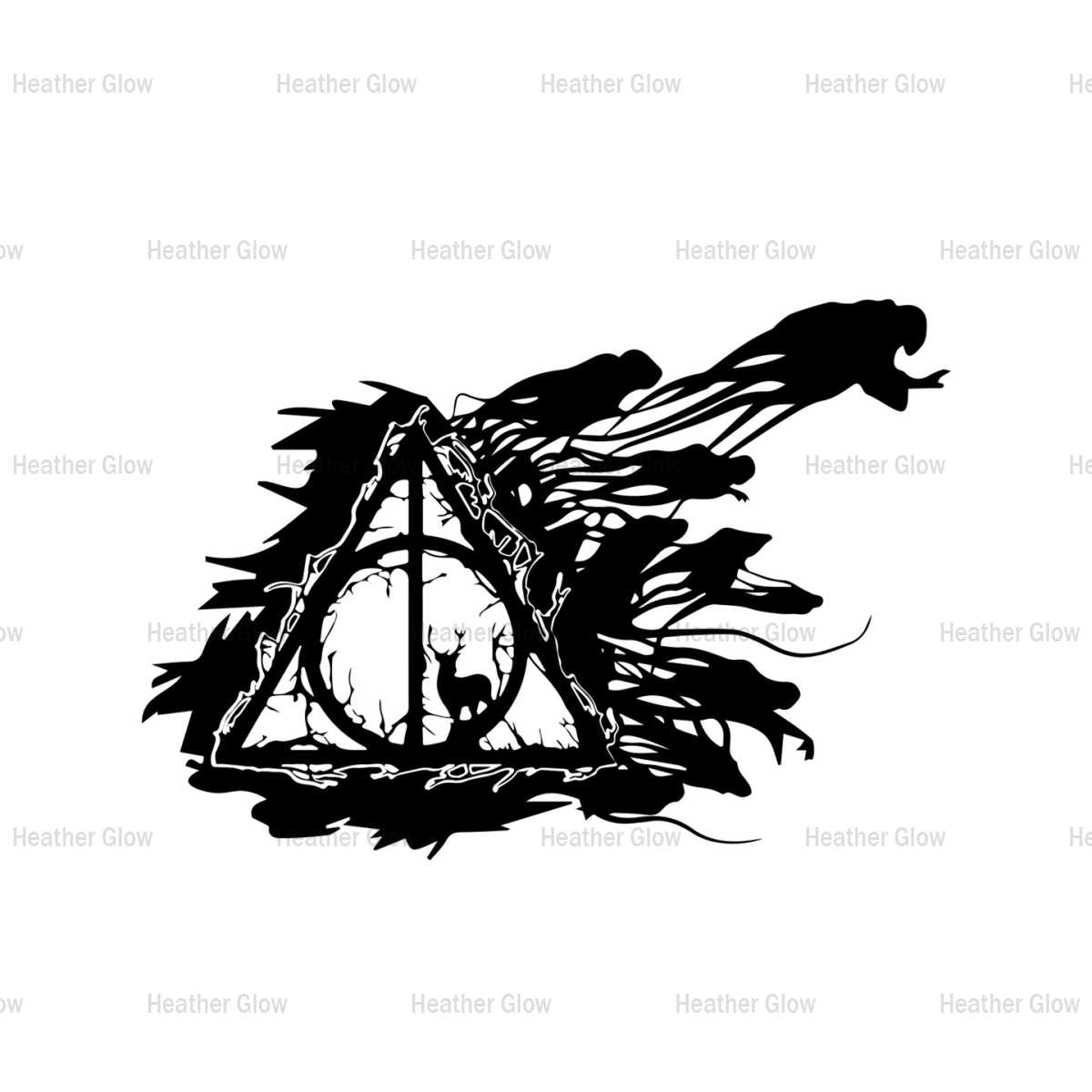 Harry Potter Ghost Deathly Hallows Symbol SVG Vector Silhoue - Inspire ...
