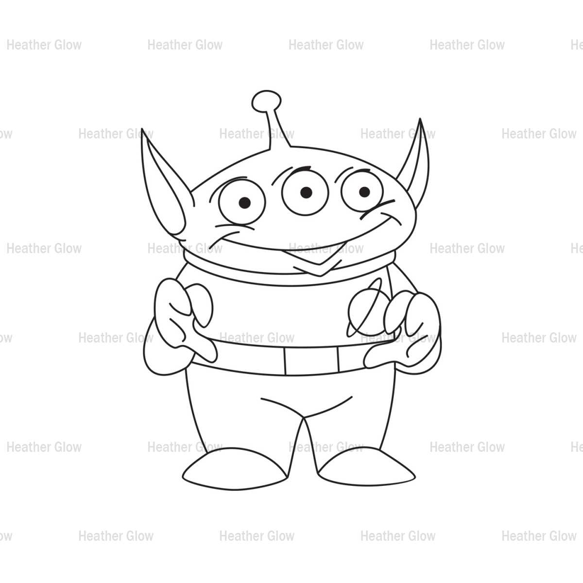 Disney Cartoon Toy Story Character Little Green Alien Toy Si - Inspire ...