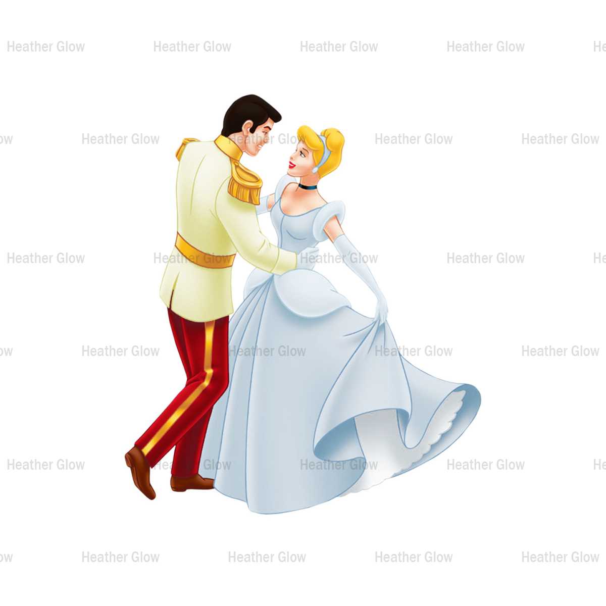 Cinderella And Prince Charming Dancing Disney PNG | Inspire Uplift