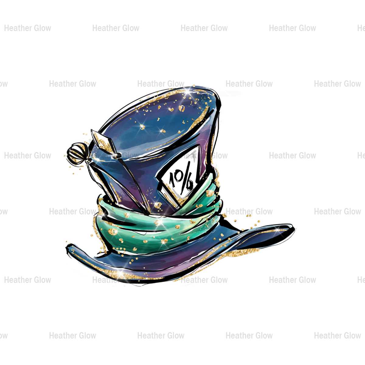 Mad Hatter Day Hat 10/6 Alice In Wonderland Clipart PNG | Inspire Uplift