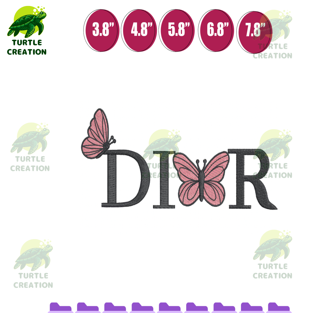 ButterflyDior - Machine Embroidery design files, Embroidery | Inspire ...