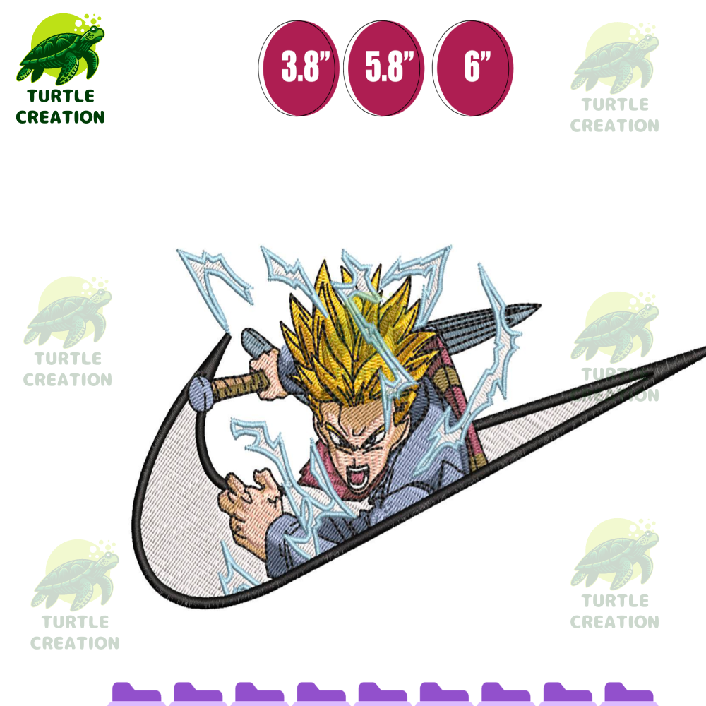 Nike x Trunks - Anime Embroidery Design, Anime Inspired Mach | Inspire ...