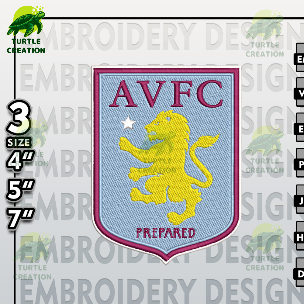 Aston Villa FC Embroidery Designs, Aston Villa FC logo Embro - Inspire ...