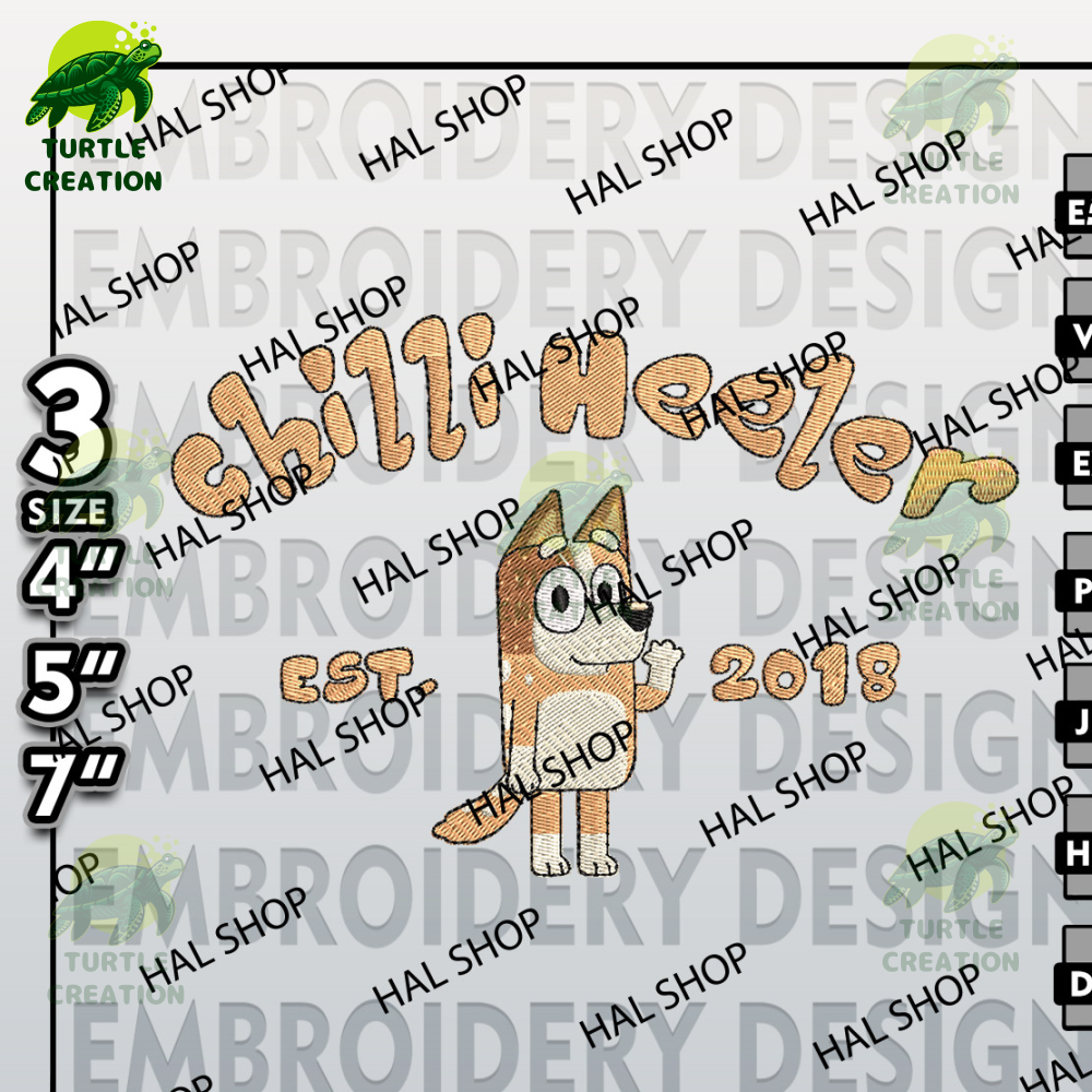 Bluey Machine Embroidery Designs, Digital Download, Bluey Ch - Inspire ...