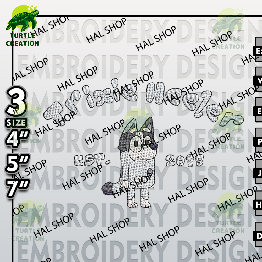 Bluey Machine Embroidery Designs, Digital Download, Bluey Tr - Inspire ...