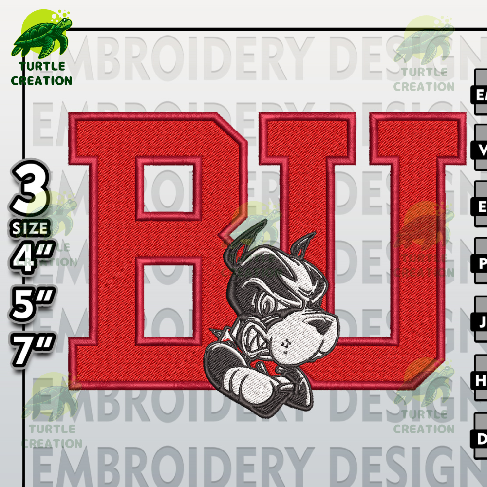 Boston University Terriers Embroidery Designs, NCAA Logo Emb | Inspire ...