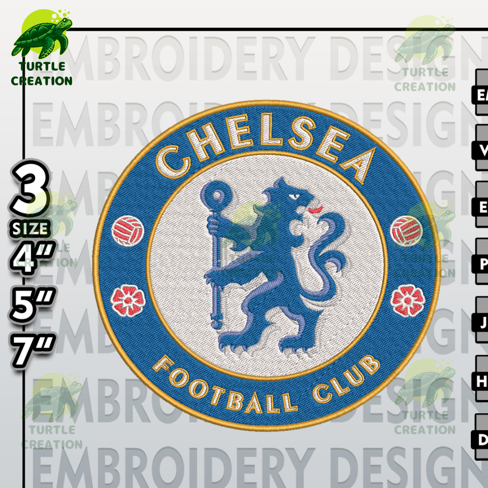 Chelsea Football Club Embroidery Designs, Chelsea Logo Embro | Inspire ...
