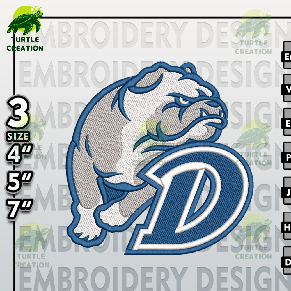 Drake Bulldogs Embroidery Designs, NCAA Logo Embroidery File - Inspire ...