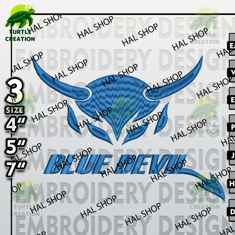 Duke Blue Devils Embroidery Files, NCAA Logo Embroidery Desi - Inspire ...