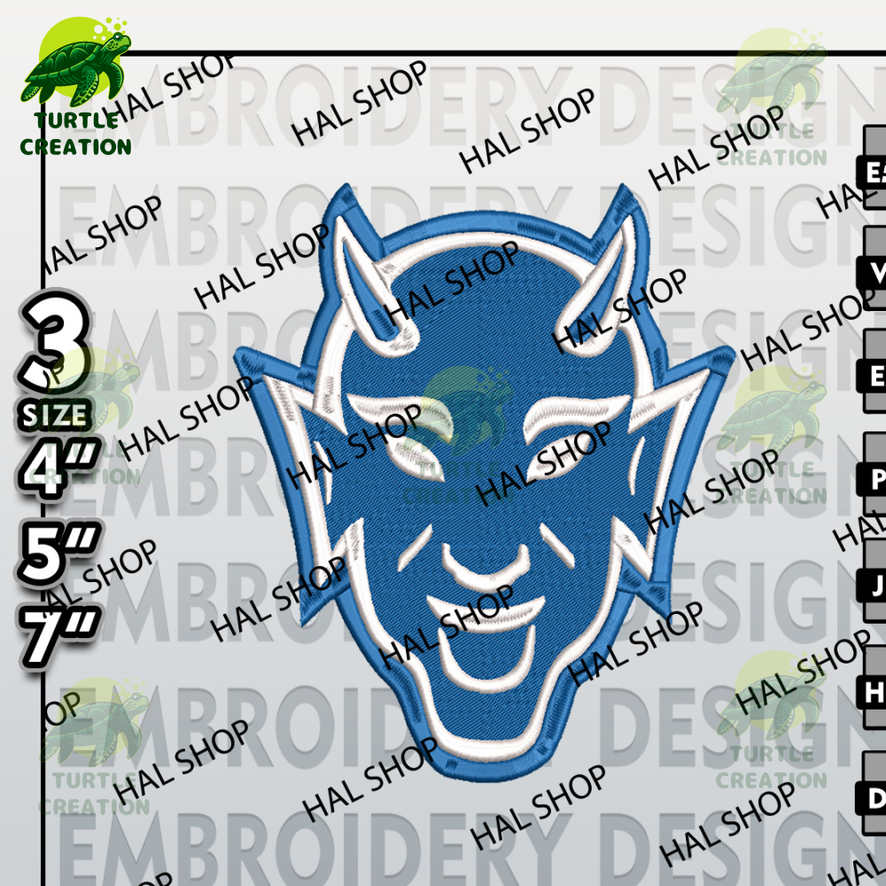 Duke Blue Devils Embroidery Files, NCAA Logo Embroidery Desi - Inspire ...