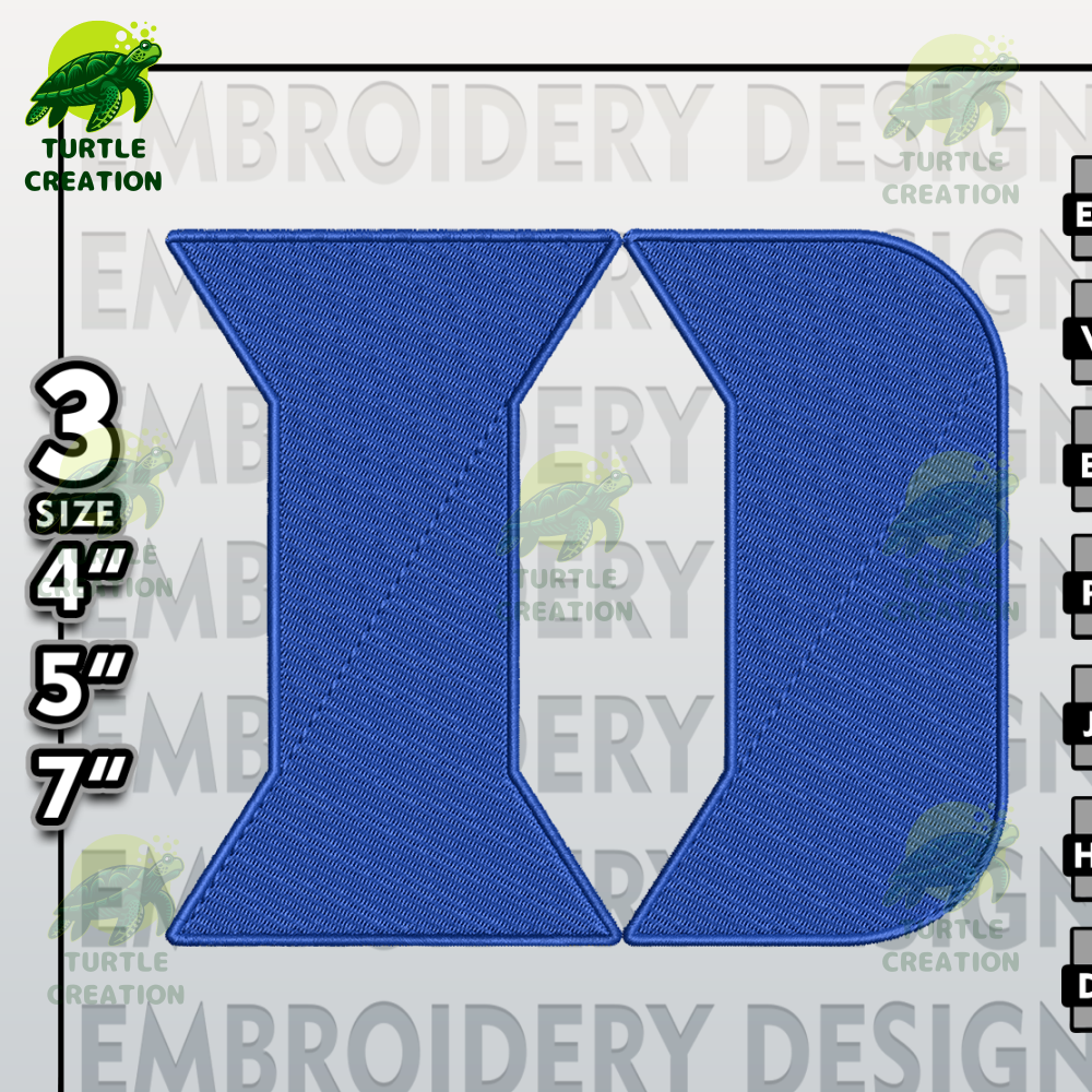 Duke Blue Devils Embroidery Files, NCAA Logo Embroidery Desi | Inspire ...