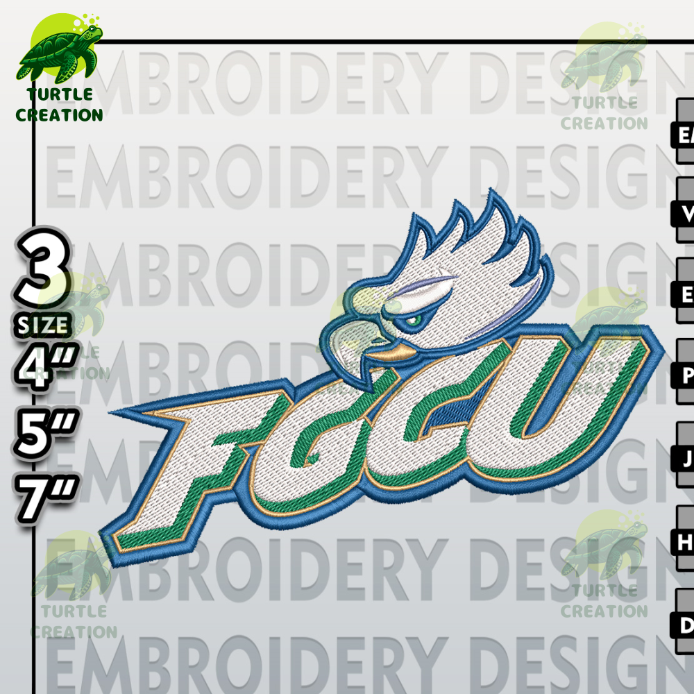 Florida Gulf Coast Embroidery Designs, NCAA Logo Embroidery | Inspire ...
