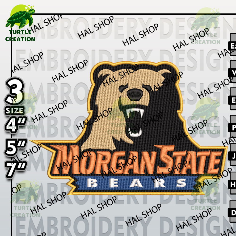 Morgan State Bears Embroidery Files, NCAA Logo Embroidery De | Inspire ...